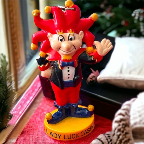 Vintage | Accessories | Vintage Lady Luck Casino Jester Keychain | Poshmark